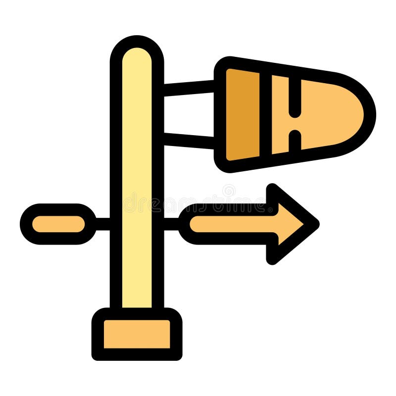 Windsock Showing Wind Direction and Speed with Arrow Sign Stock Vector ...