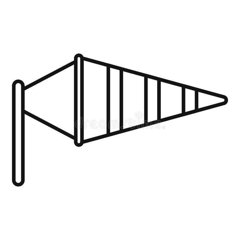 Windsock Showing Wind Strength and Direction on White Background Stock ...