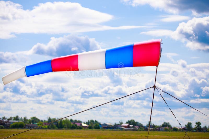 Windsock Used To Determine Direction and Wind Speed Stock Photo - Image ...
