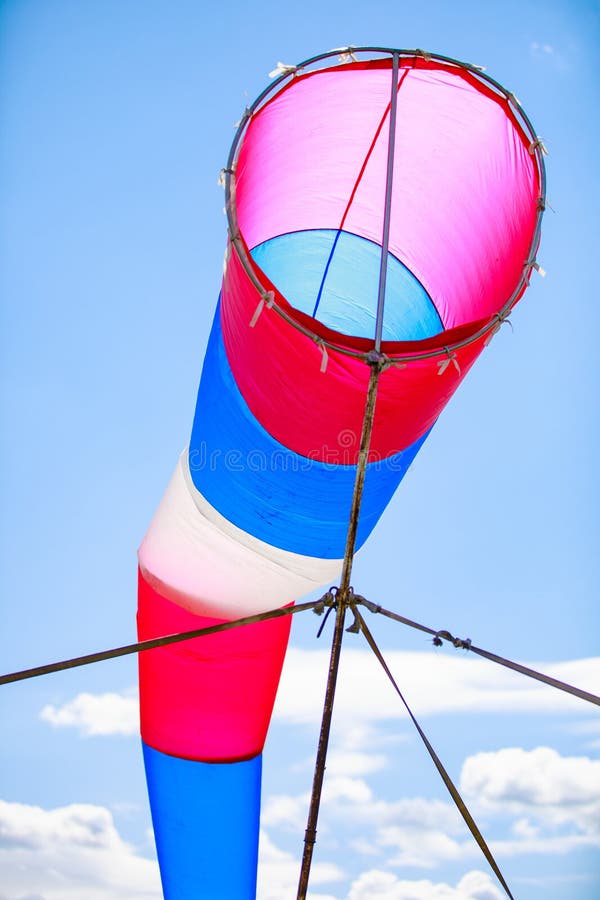 Windsock Used To Determine Direction and Wind Speed Stock Photo - Image ...