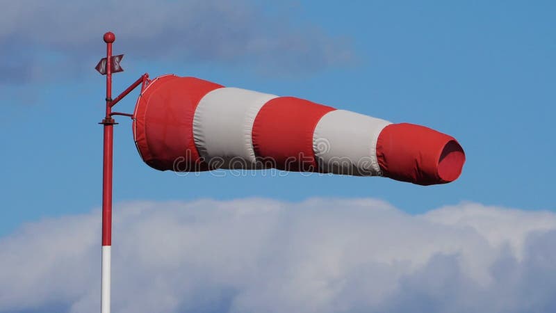 Windsock Waving in the Wind Stock Video - Video of wind, meteorology ...