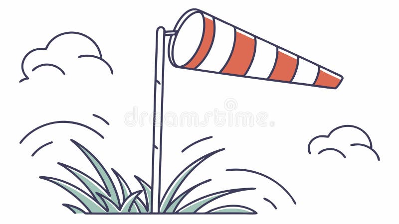 Windsock for Wind Direction, Aviation and Weather, Vector Design ...