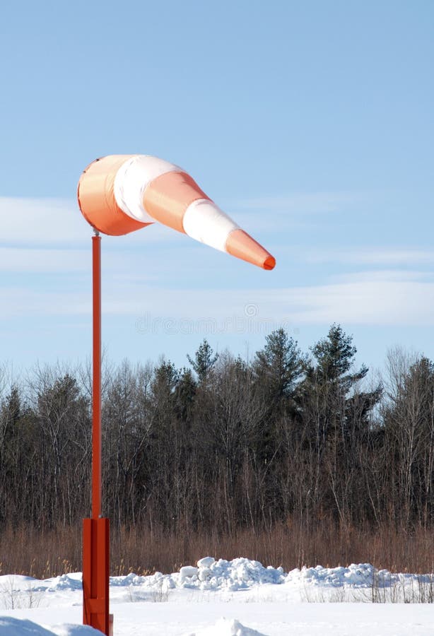 Windsock in Winter stock image. Image of landscape, background - 86263913