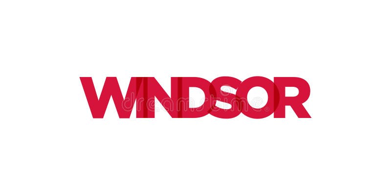 Windsor in the Canada Emblem. the Design Features a Geometric Style ...