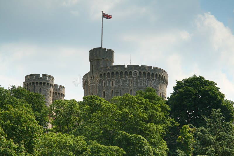 Windsor Castle Above Tree Tops Stock Photo - Image of trees, windsor ...