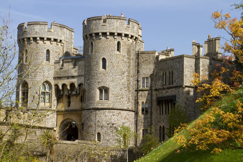 Windsor Castle Battlements stock image. Image of queen - 21840687