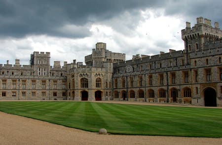 Windsor Castle the Courtyard Editorial Photography - Image of unusual ...