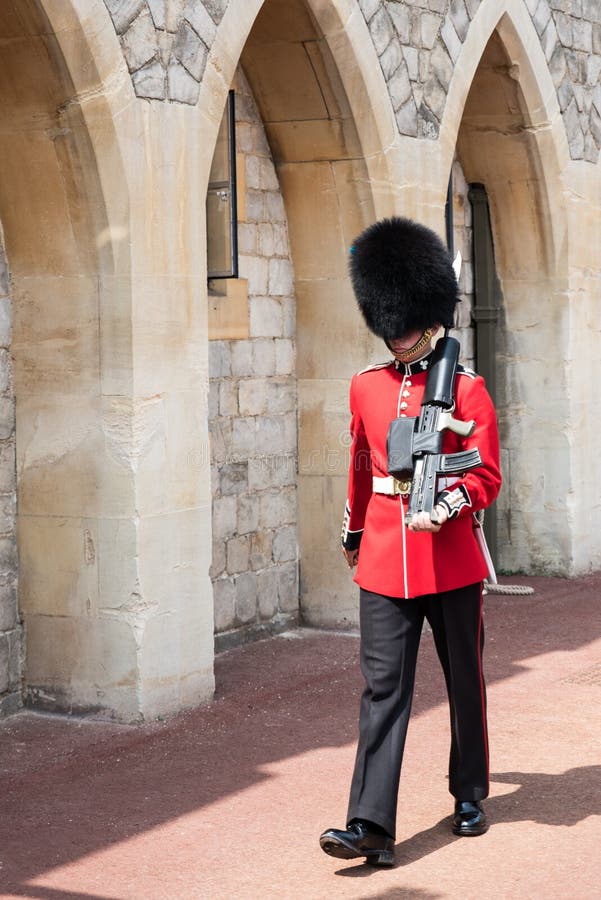 Changing Guard Ceremony In Windsor Castle, England Editorial Image ...