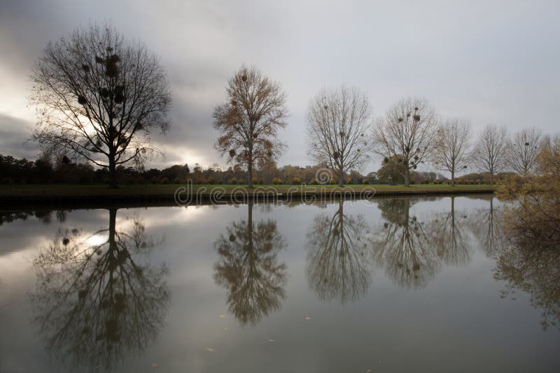 Windsor Castle Over the River Thames Stock Image - Image of autumn ...