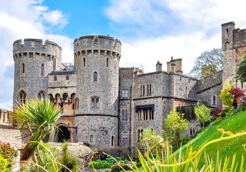 Windsor Castle in Spring, London Suburbs, UK Stock Photo - Image of ...