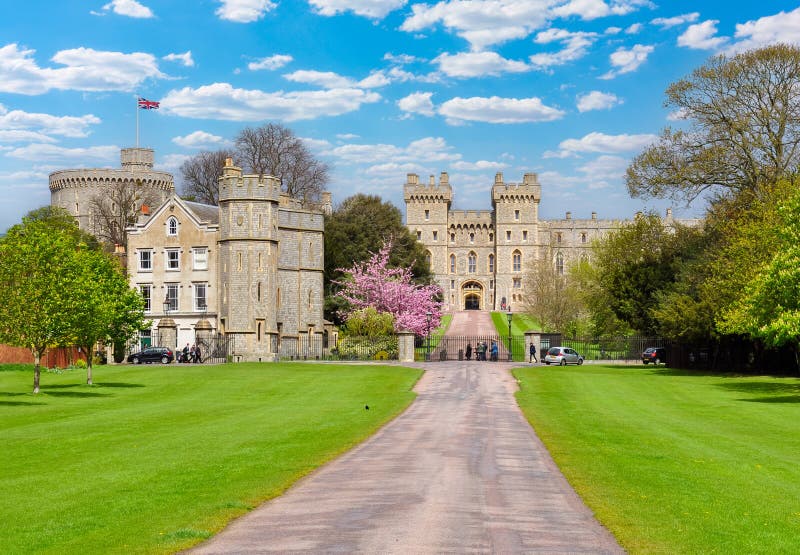 Windsor Castle in Spring, London Suburbs, UK Stock Photo - Image of ...