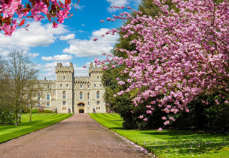 Windsor Castle in Spring, London Suburbs, UK Stock Image - Image of ...