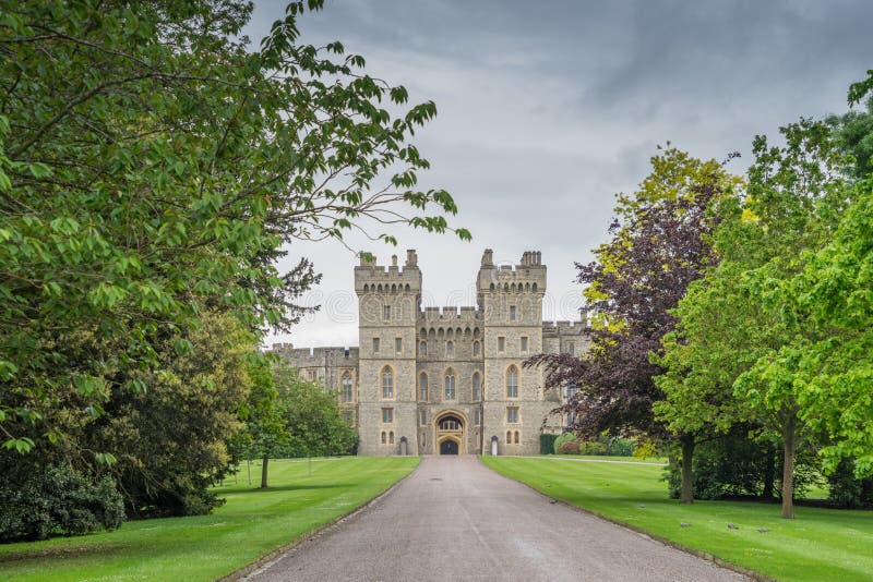 Windsor Castle, UK View from the Long Walk Stock Image - Image of ...