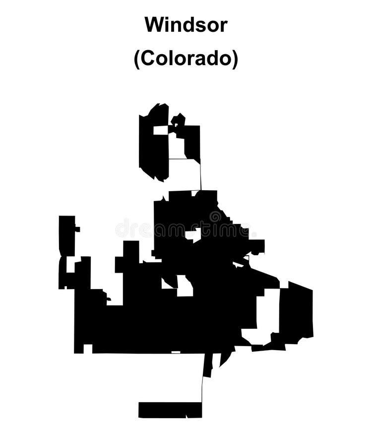 Windsor outline map stock vector. Illustration of design - 357246919