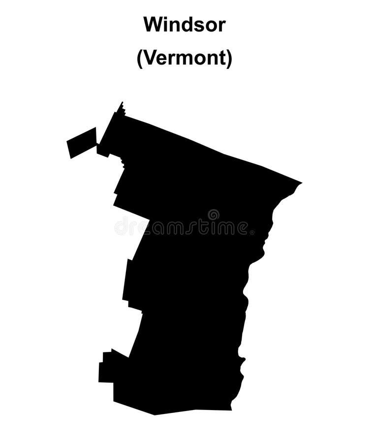 Windsor outline map stock vector. Illustration of design - 361874280