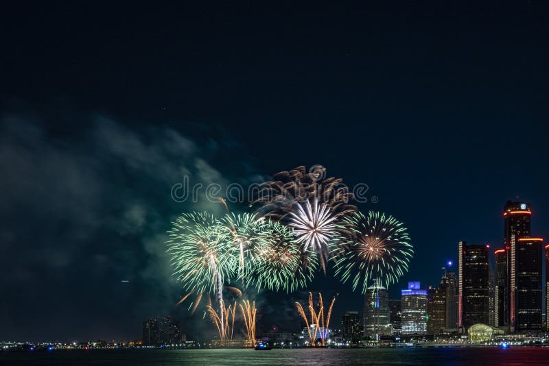 Windsor Ford`s 2022 Annual Fire Works Display Stock Image - Image of ...