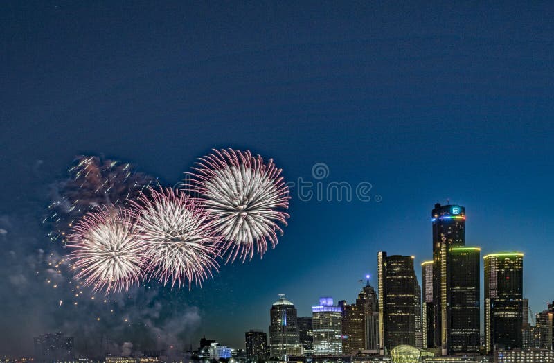 Windsor Ford`s 2022 Annual Fire Works Display Stock Photo - Image of ...