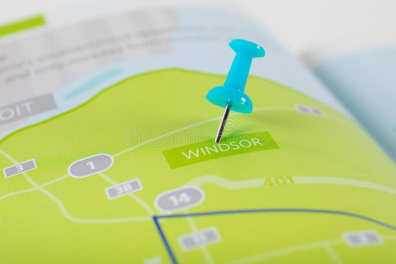 Windsor Ontario Canada map stock image. Image of ontario - 127078805