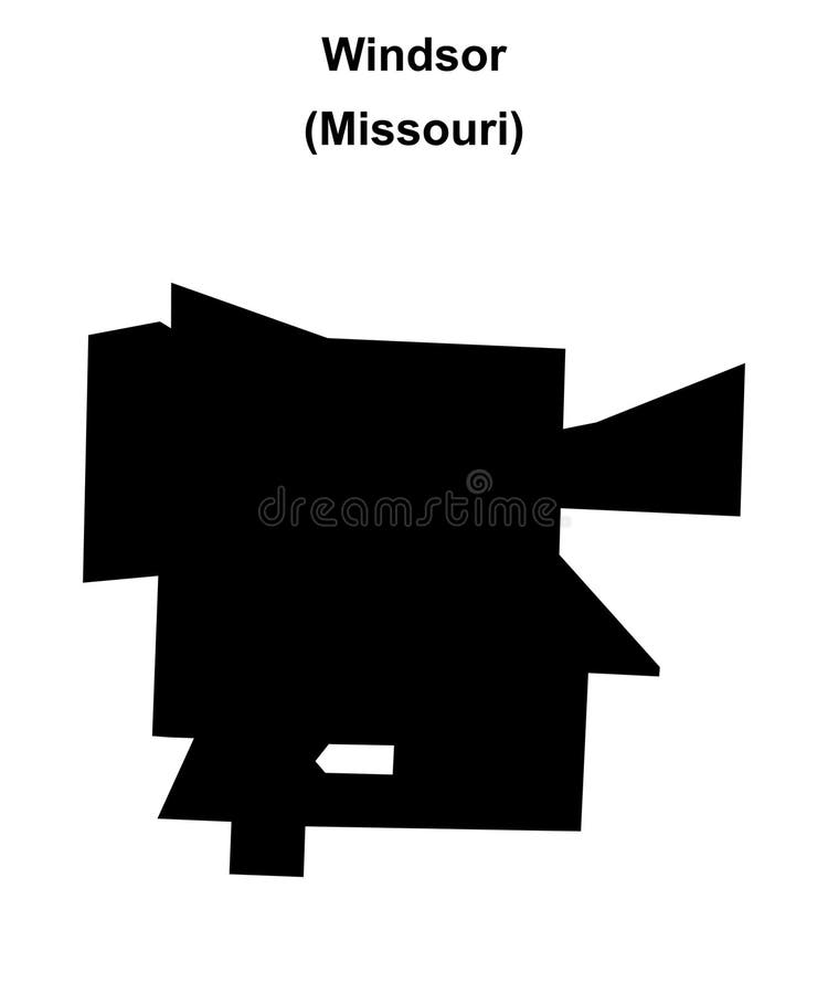 Windsor outline map stock vector. Illustration of belfast - 387460481