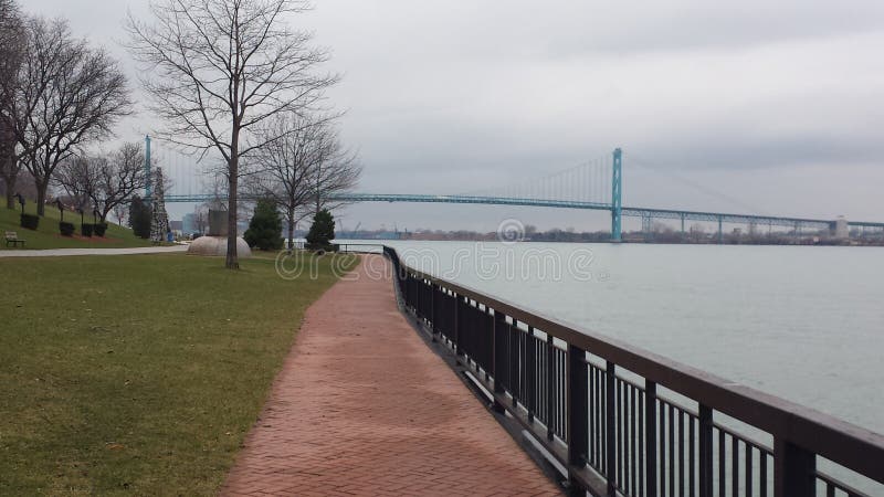 Windsor river stock image. Image of road, boardwalk, windsor - 66103313