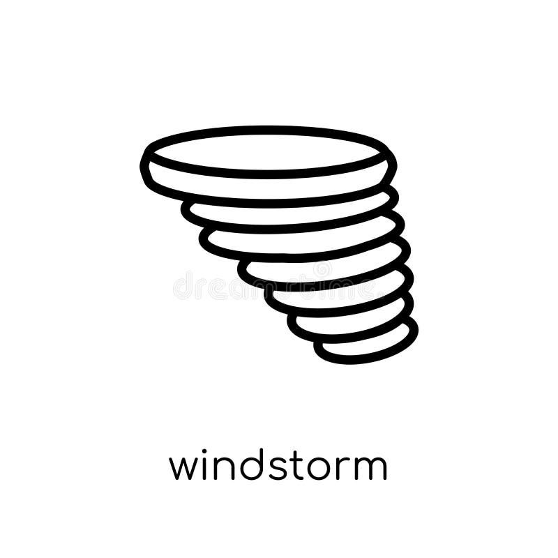 Windstorm Icon. Trendy Modern Flat Linear Vector Windstorm Icon Stock ...