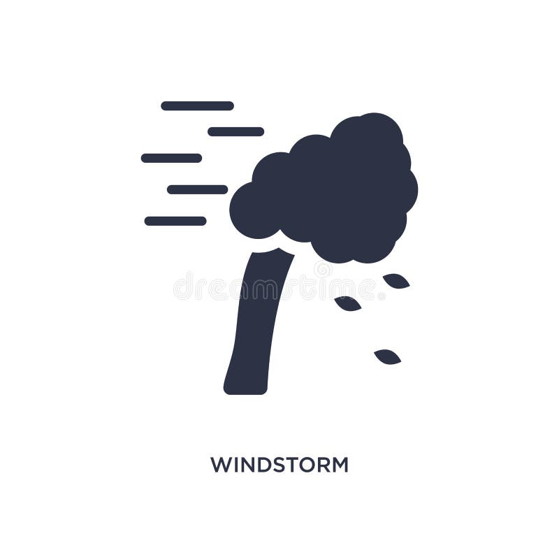 Windstorm Icon on White Background. Simple Element Illustration from ...