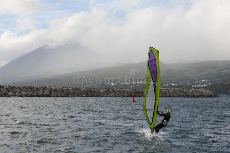 Windsurf stock photo. Image of color, spray, ocean, male - 22882240