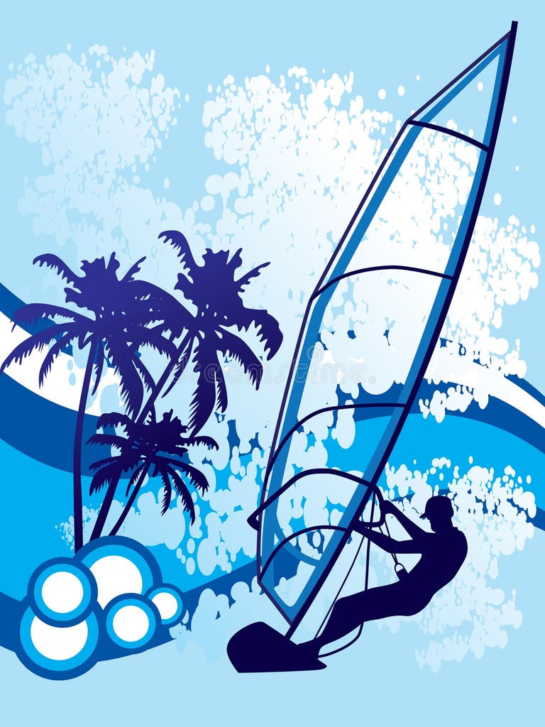 Windsurf Silhouette Stock Illustrations – 692 Windsurf Silhouette Stock ...