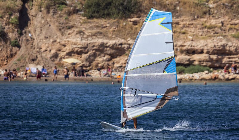 Windsurf in Blue Waters stock photo. Image of windsurf - 98748086