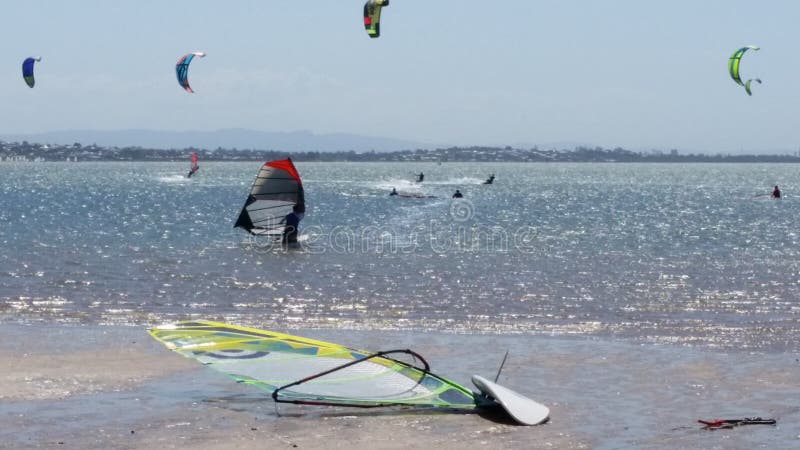 Windsurf Board and Sail on the Beach Editorial Photo - Image of board ...