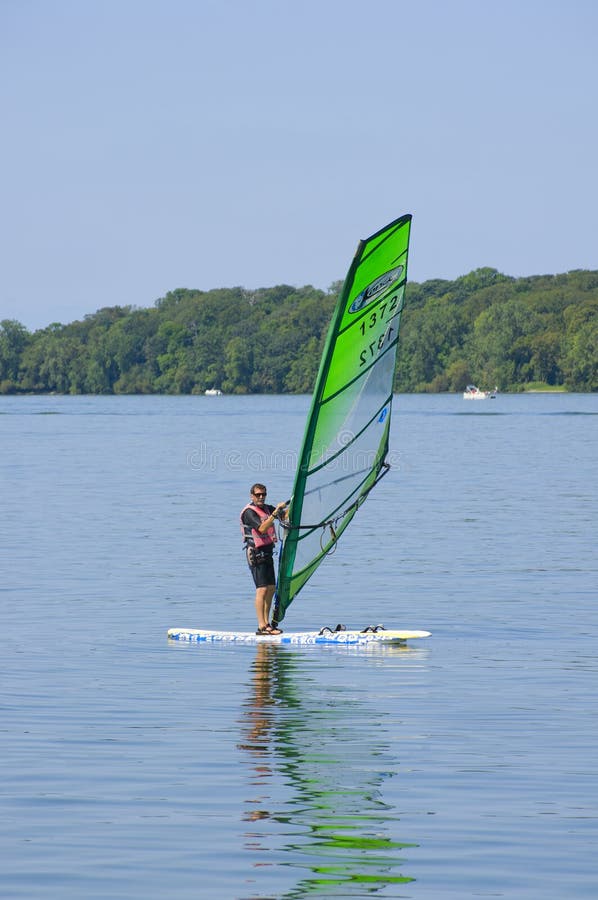 Windsurf Competitor on Lake Waconia Editorial Image - Image of waconia ...