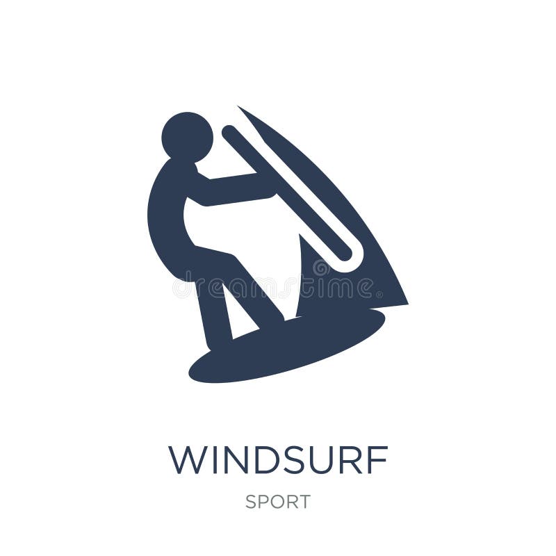 Windsurf Icon. Trendy Flat Vector Windsurf Icon on White Background ...