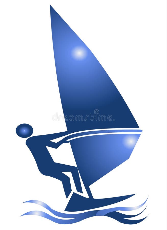Windsurf Symbol Icon stock illustration. Illustration of surfer - 1273640