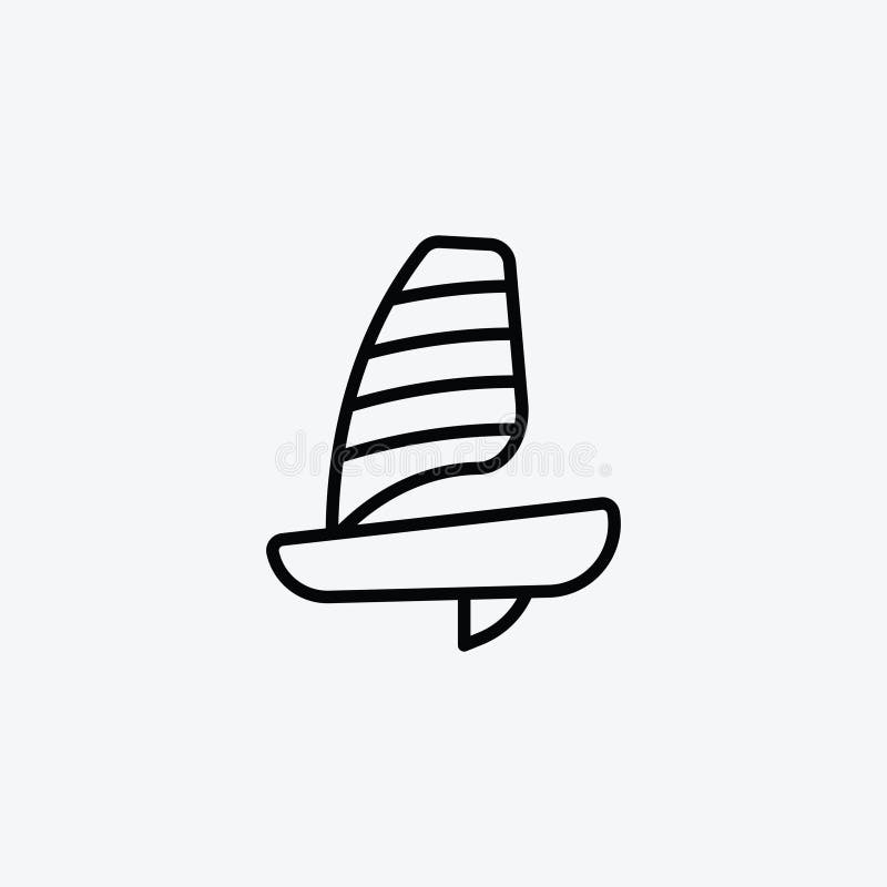 Windsurf vecor icon set stock vector. Illustration of interest - 340447475