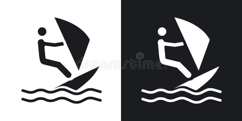 Windsurf vecor icon set stock vector. Illustration of hand - 340662250