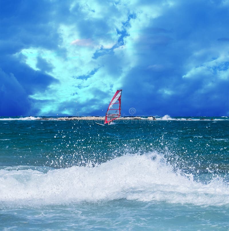 Windsurfing editorial stock photo. Image of windsurf - 99560108