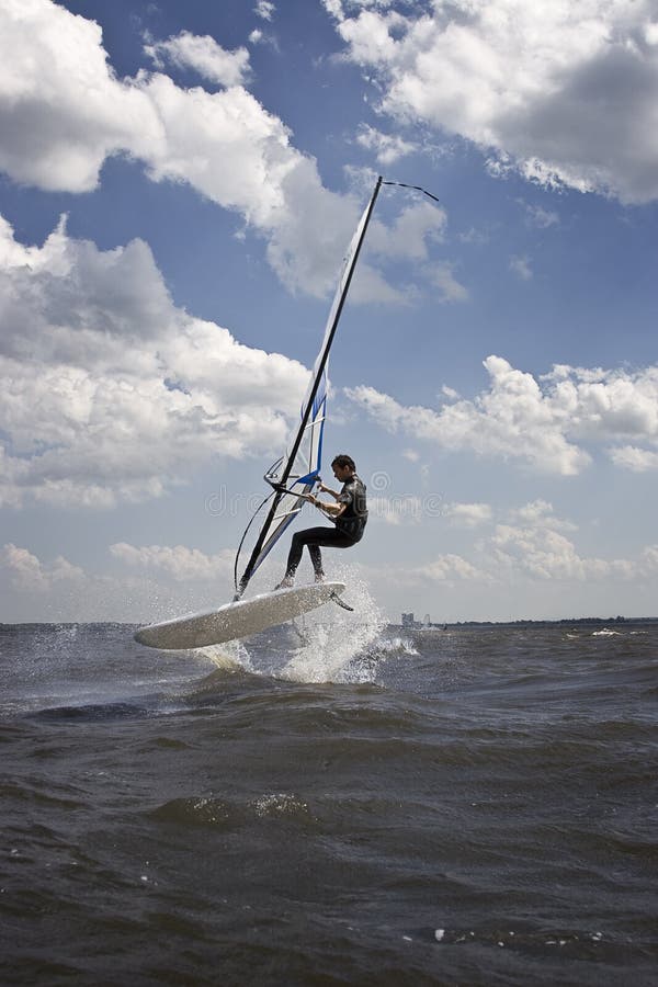 Windsurfer jumping stock image. Image of summer, fresh - 10753005