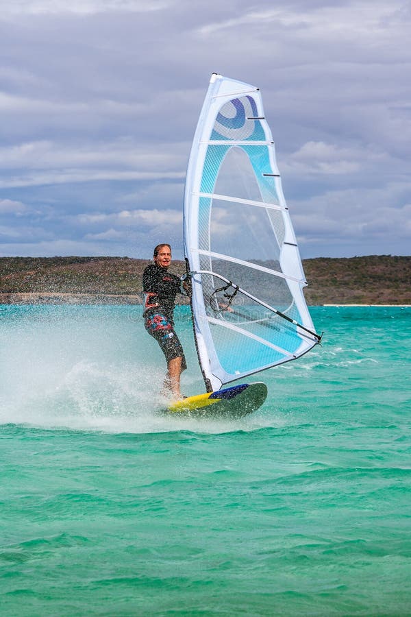 Windsurf stock photo. Image of water, surfing, island - 15214946