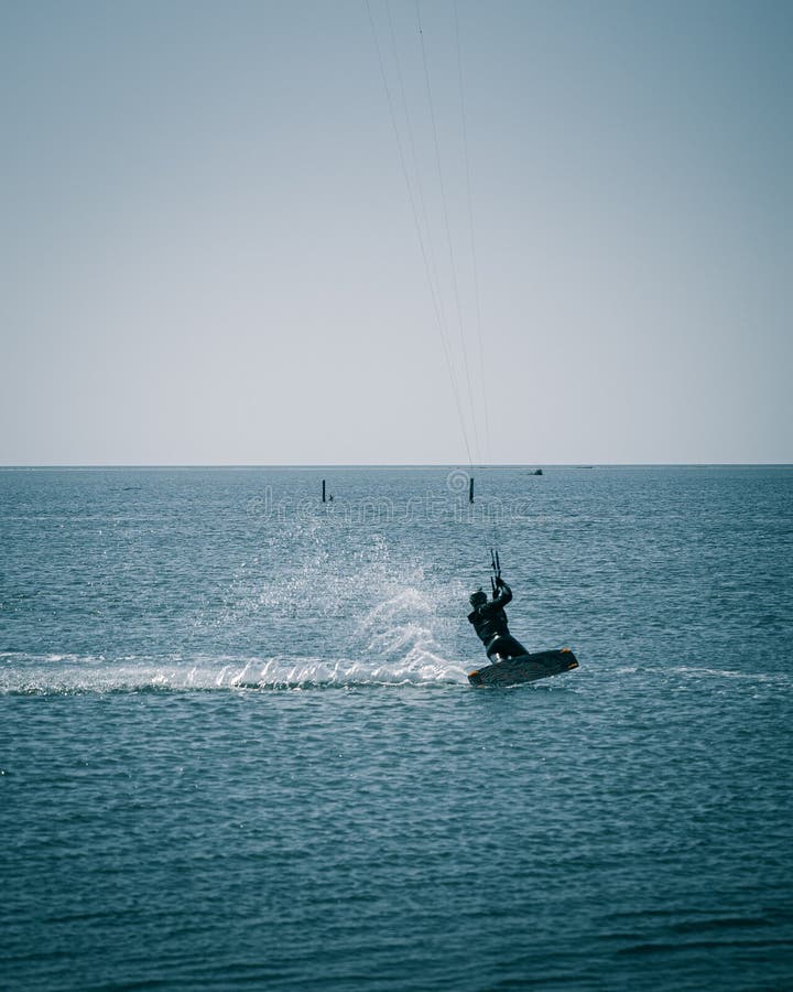 Windsurfer Sails in the Sea Editorial Photography - Image of wallpaper ...