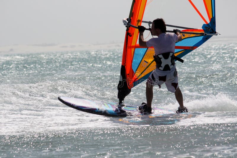 Catching Air Windsurfing on Oahu Hawaii Stock Image - Image of sailing ...