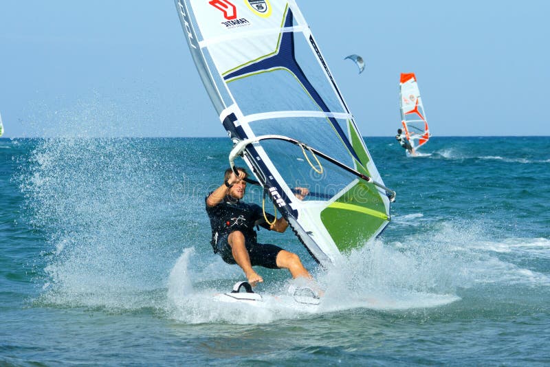 Extreme windsurfing editorial image. Image of extremesport - 15854320