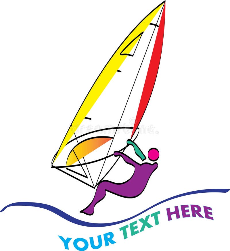 Windsurfing logo stock vector. Illustration of text, olympic - 52853095