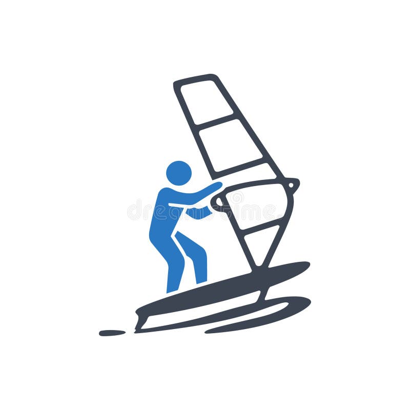 Windsurfing Maneuver Icon stock vector. Illustration of windsurfing ...