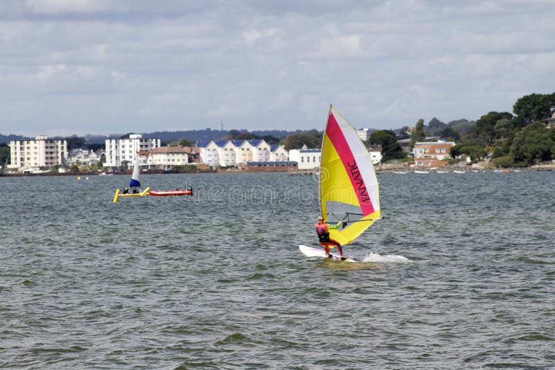 Windsurfing in Poole Harbour Editorial Photo - Image of winds, ideal ...