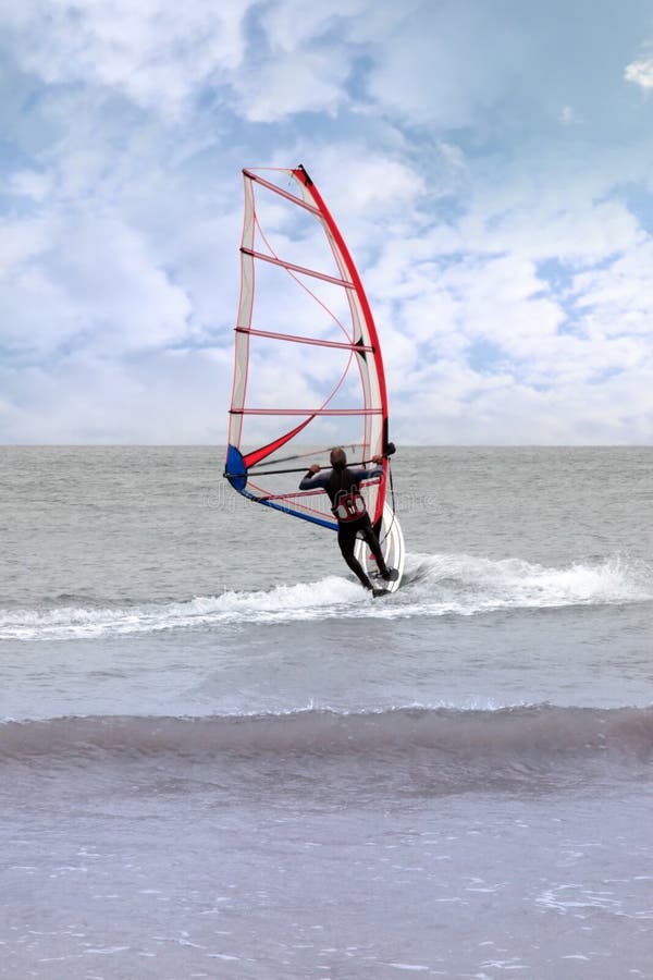 Extreme windsurfing stock image. Image of netherlands - 1192995