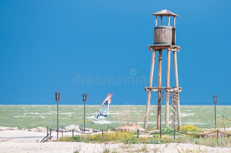 Windsurfing in Yeisk, Russia Stock Photo - Image of azov, tower: 40837958