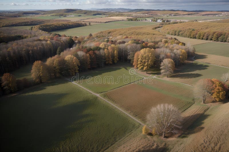 Windswept Autumn Fields a Breathtaking Dance of Colors.AI Generated ...