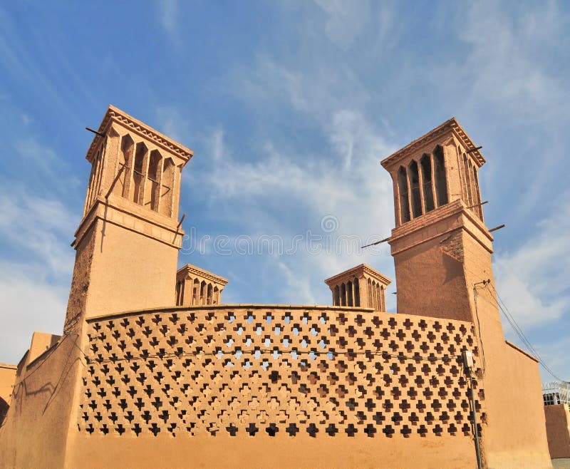 A Windtower (wind Catcher) Iran Stock Image - Image of brick ...