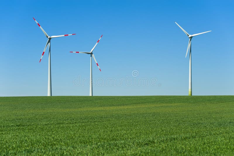 Windturbinen in Einer Abstrakten Karte Von Deutschland Stockbild - Bild ...