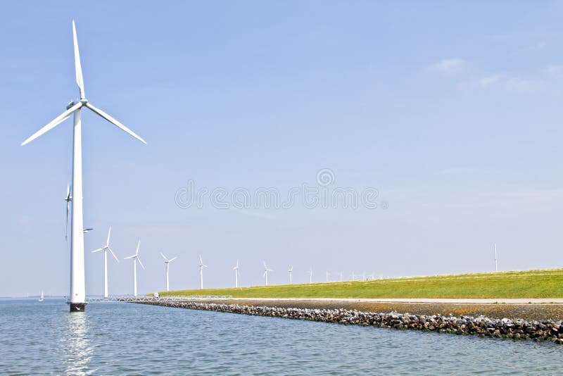 Windturbines in the Netherlands Stock Image - Image of wind ...